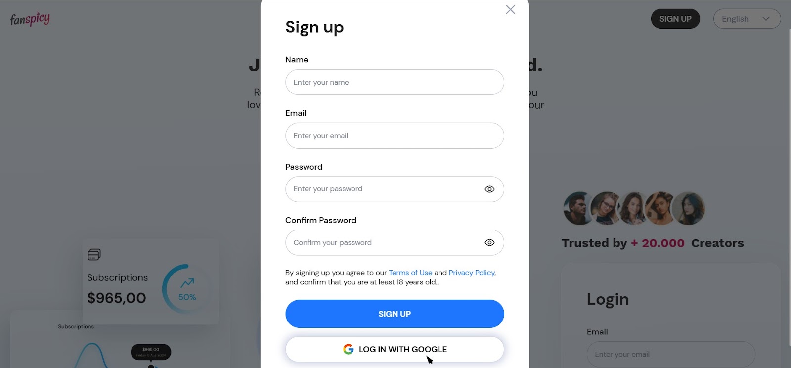Inscription à FanSpicy - Guide simple et rapide